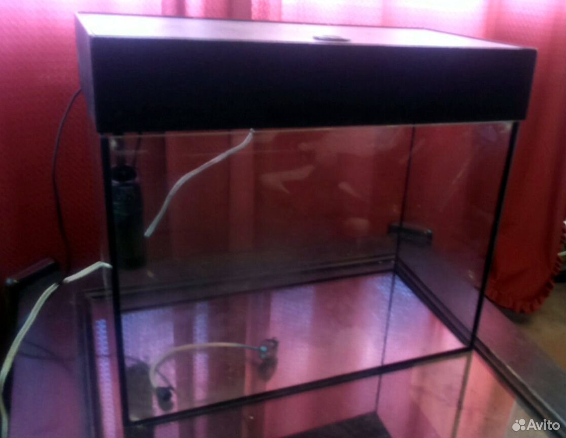 Аквариум 66 литров, крышка с лампой, фильтр