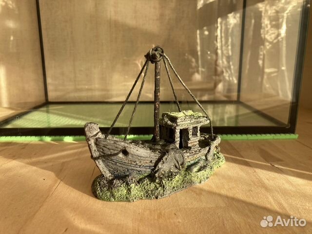 Декор в аквариум, корабль